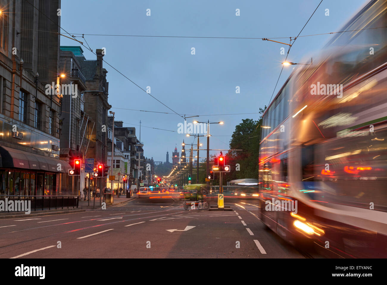 Edinburgh Transport, Buses on Princes Street, Edinburgh Scotland Stock ...