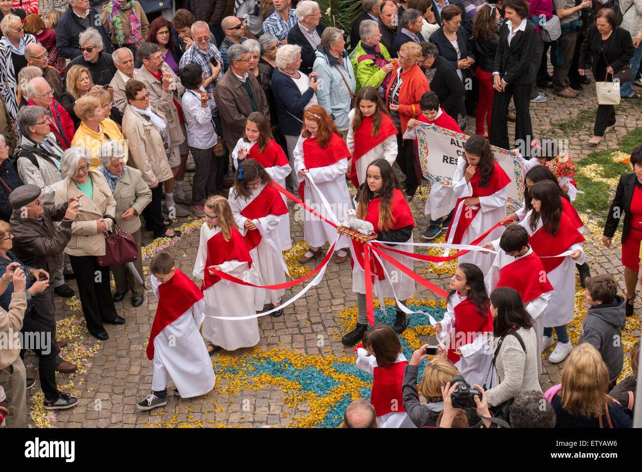 SAO BRAS DE ALPORTEL, PORTUGAL - April, 2015: Traditional religious ...