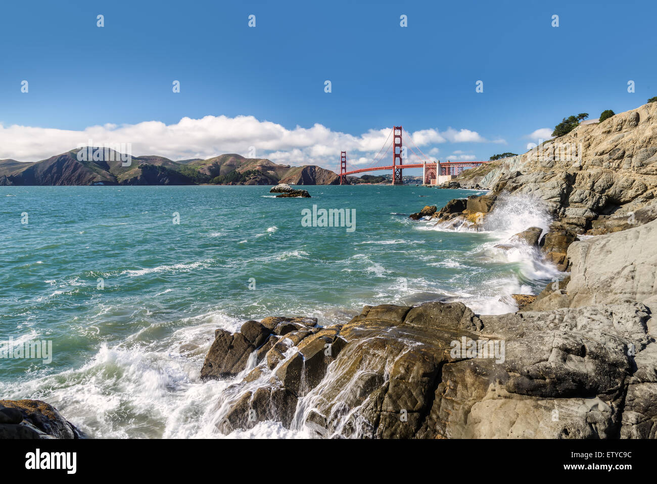 California coast and Golden Gate Bridge, San Francisco Stock Photo - Alamy