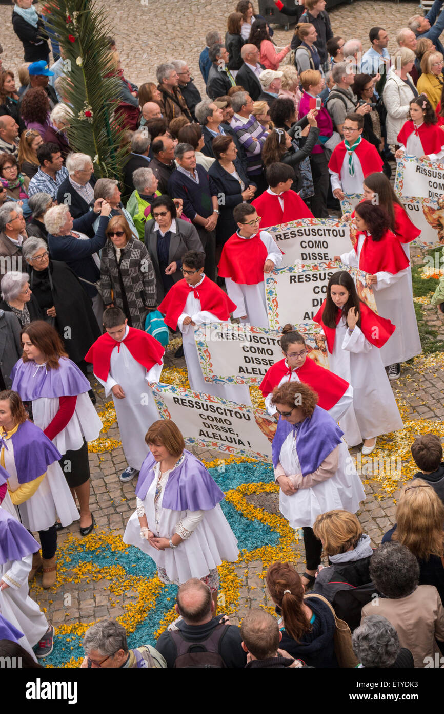 SAO BRAS DE ALPORTEL, PORTUGAL - April, 2015: Traditional religious ...