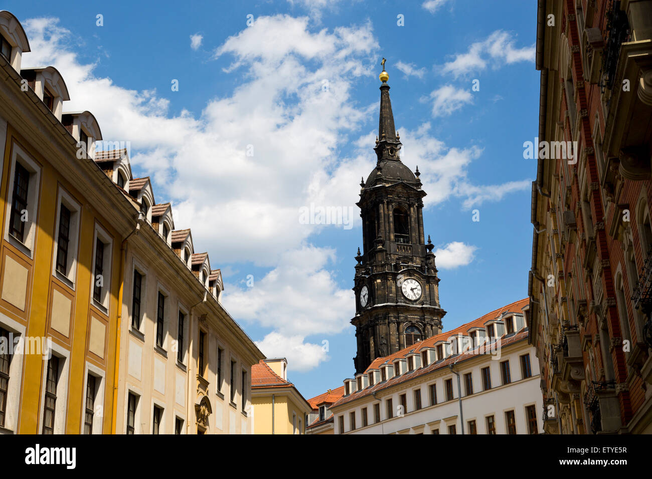 Bell Tower of the Dreikönigskirche in Dresden, Saxony, Germany Stock ...