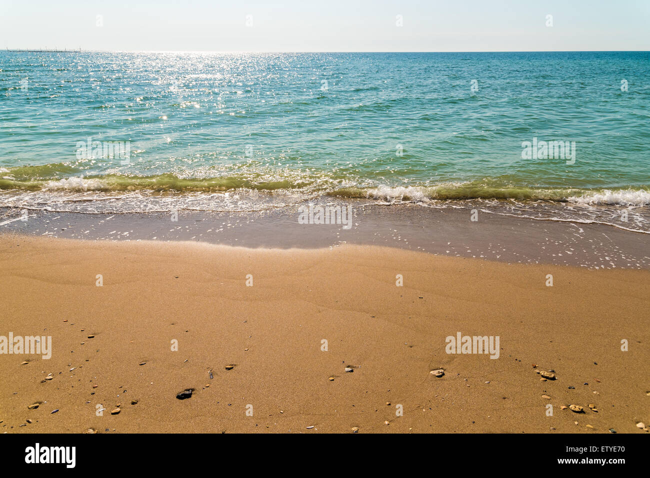 Retro Filter Of Sea And Tropical Beach In Summer Landscape Stock Photo ...