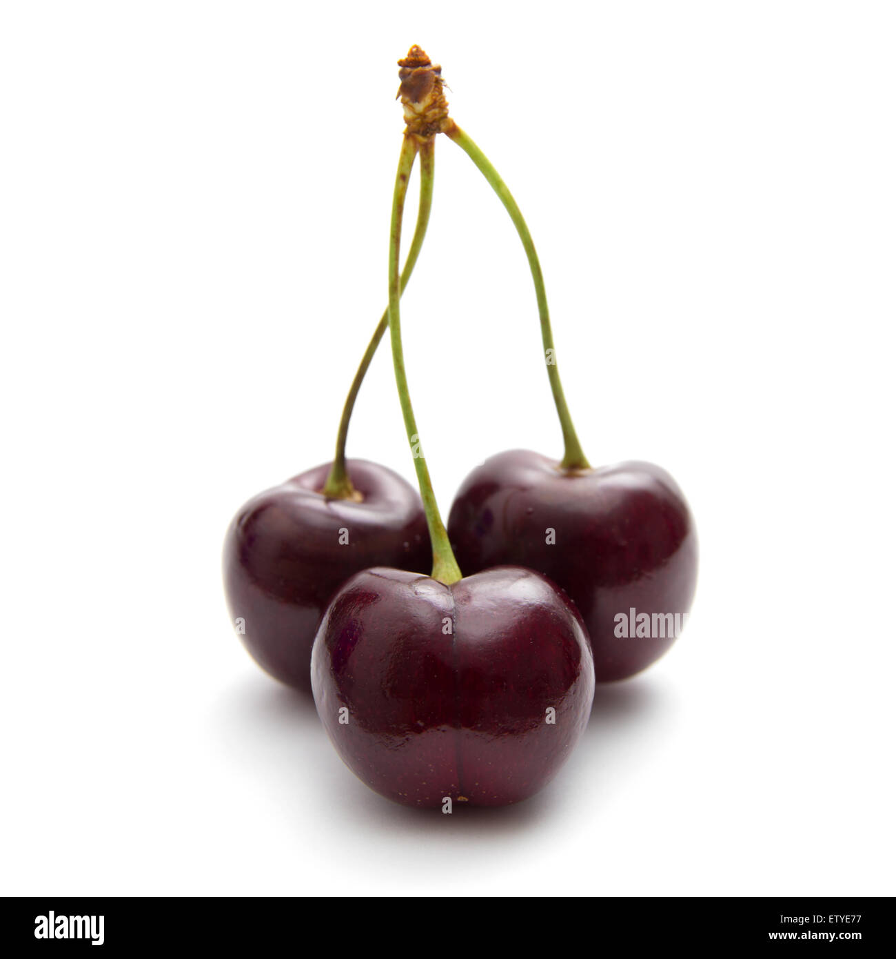 dark red cherry isolated on white background Stock Photo - Alamy