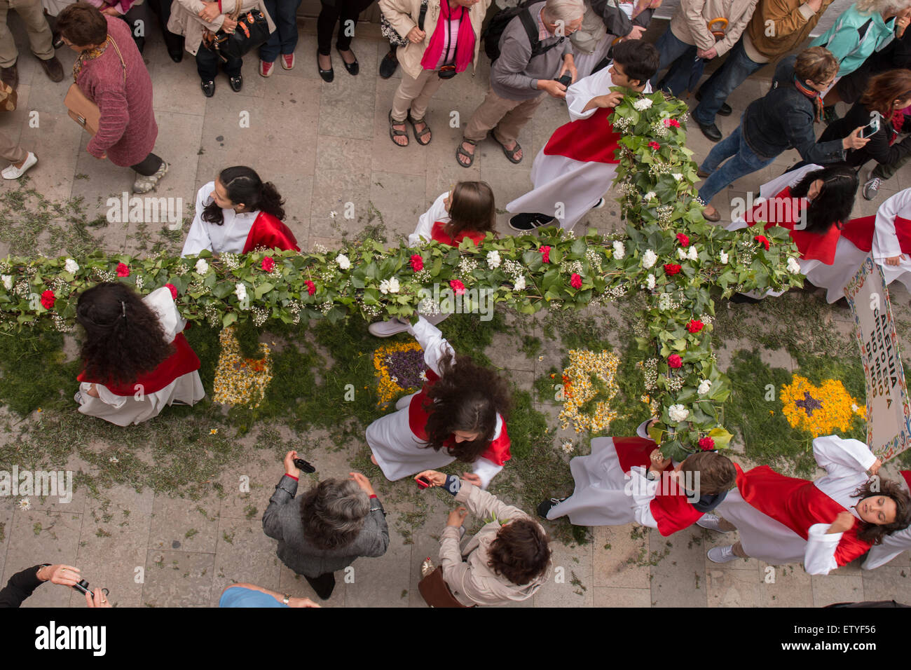 SAO BRAS DE ALPORTEL, PORTUGAL - April, 2015: Traditional religious ...