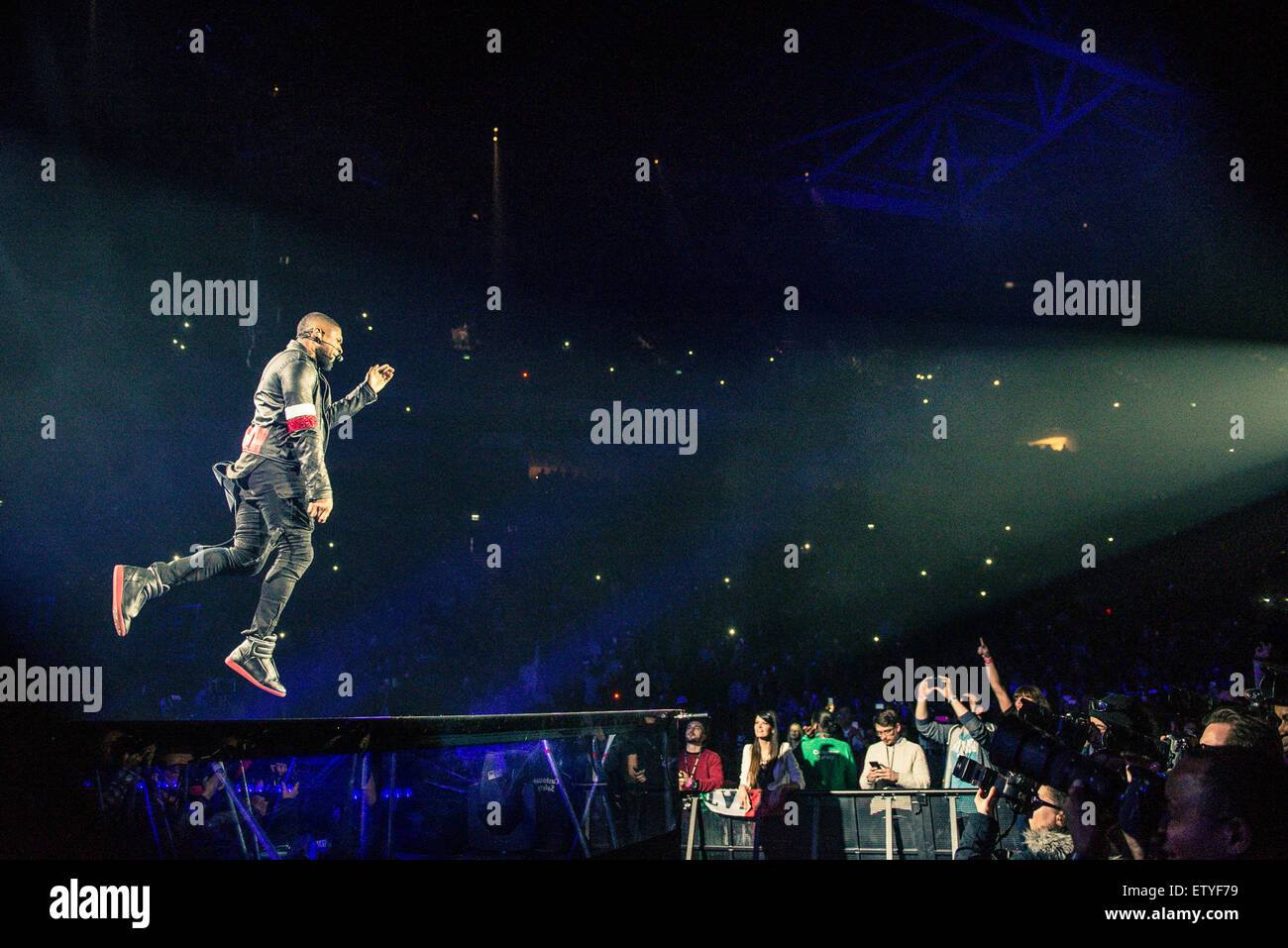 Usher performing live on stage his 'The UR Experience' tour at The O2 ...