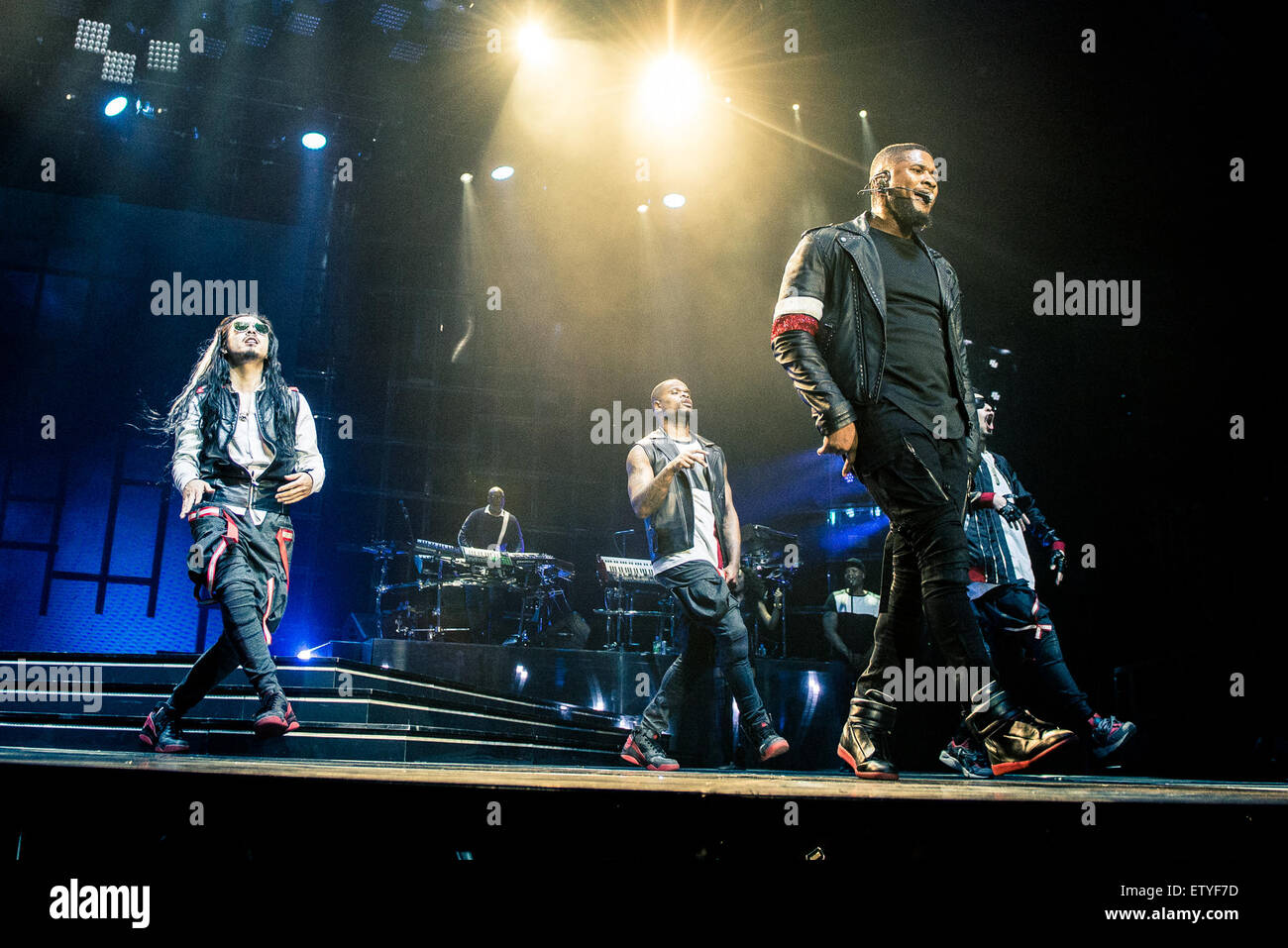 Usher performing live on stage his 'The UR Experience' tour at The O2 ...