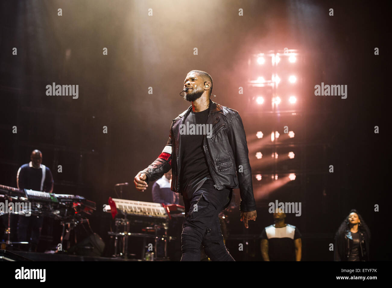 Usher performing live on stage his 'The UR Experience' tour at The O2 ...