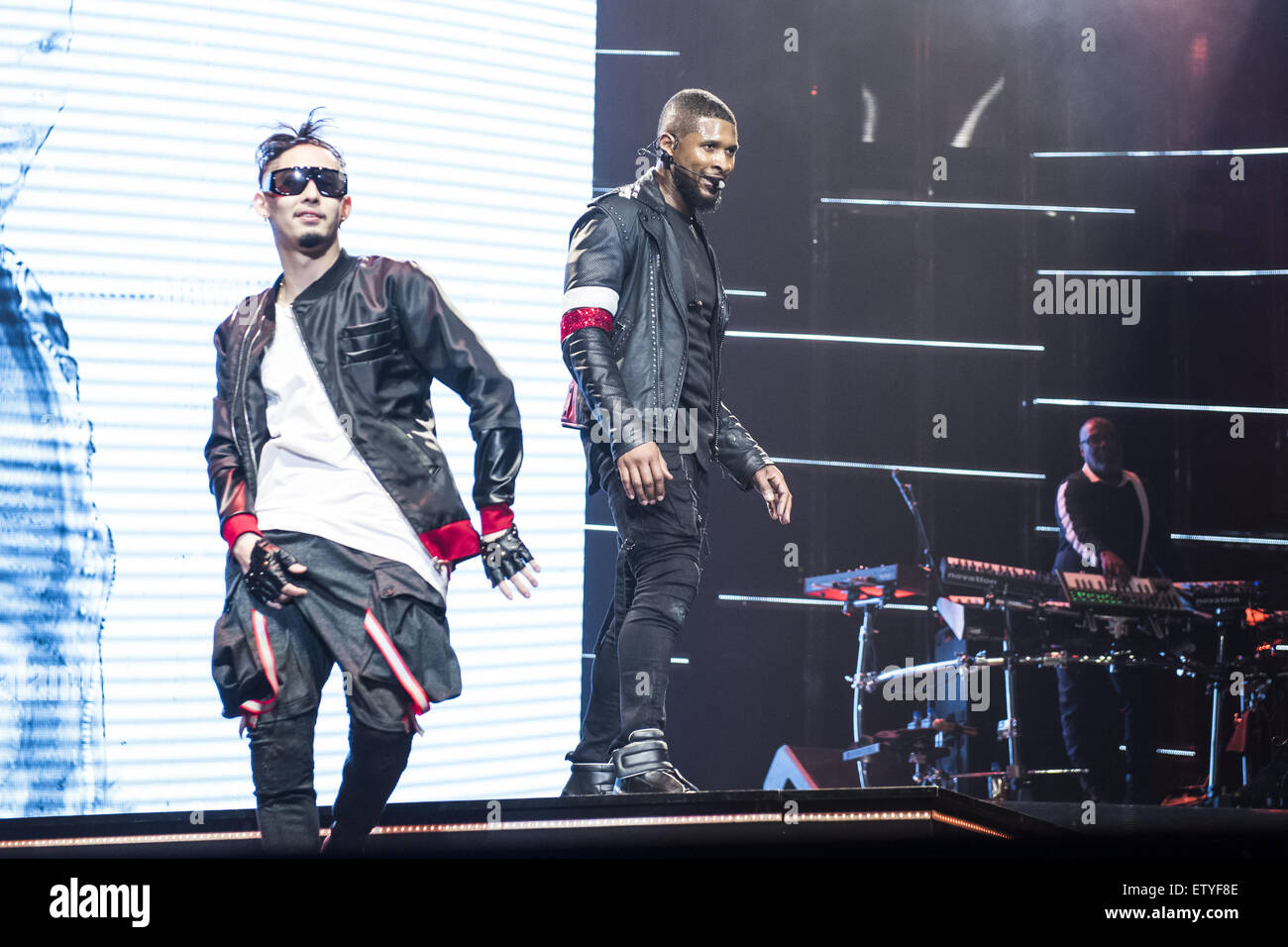 Usher performing live on stage his 'The UR Experience' tour at The O2 ...