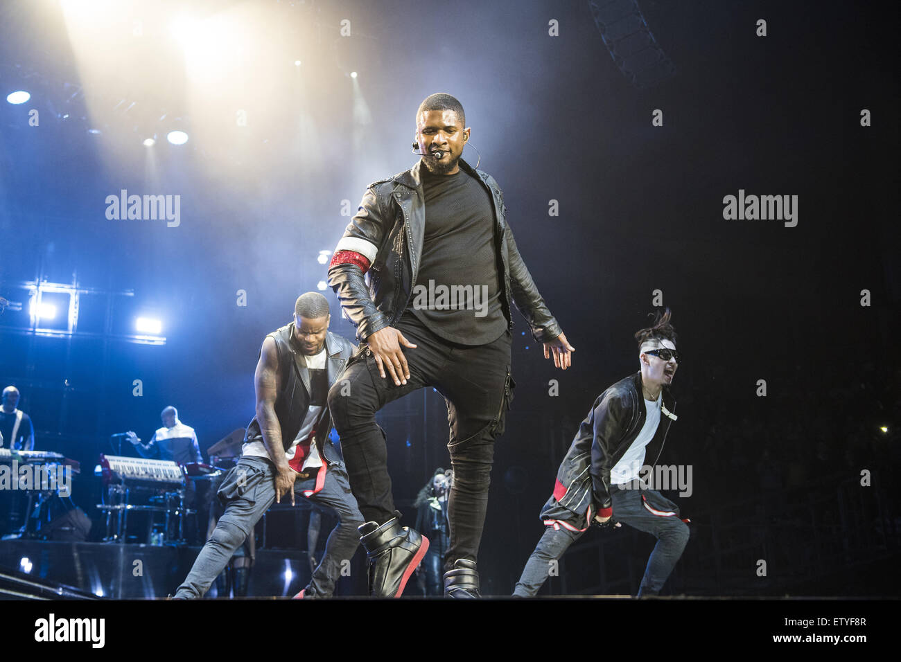 Usher performing live on stage his 'The UR Experience' tour at The O2 ...