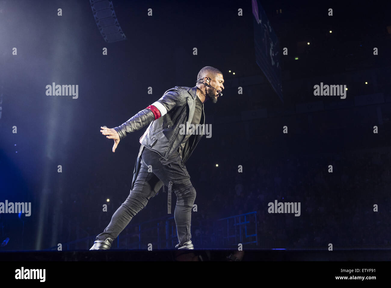 Usher performing live on stage his 'The UR Experience' tour at The O2 ...