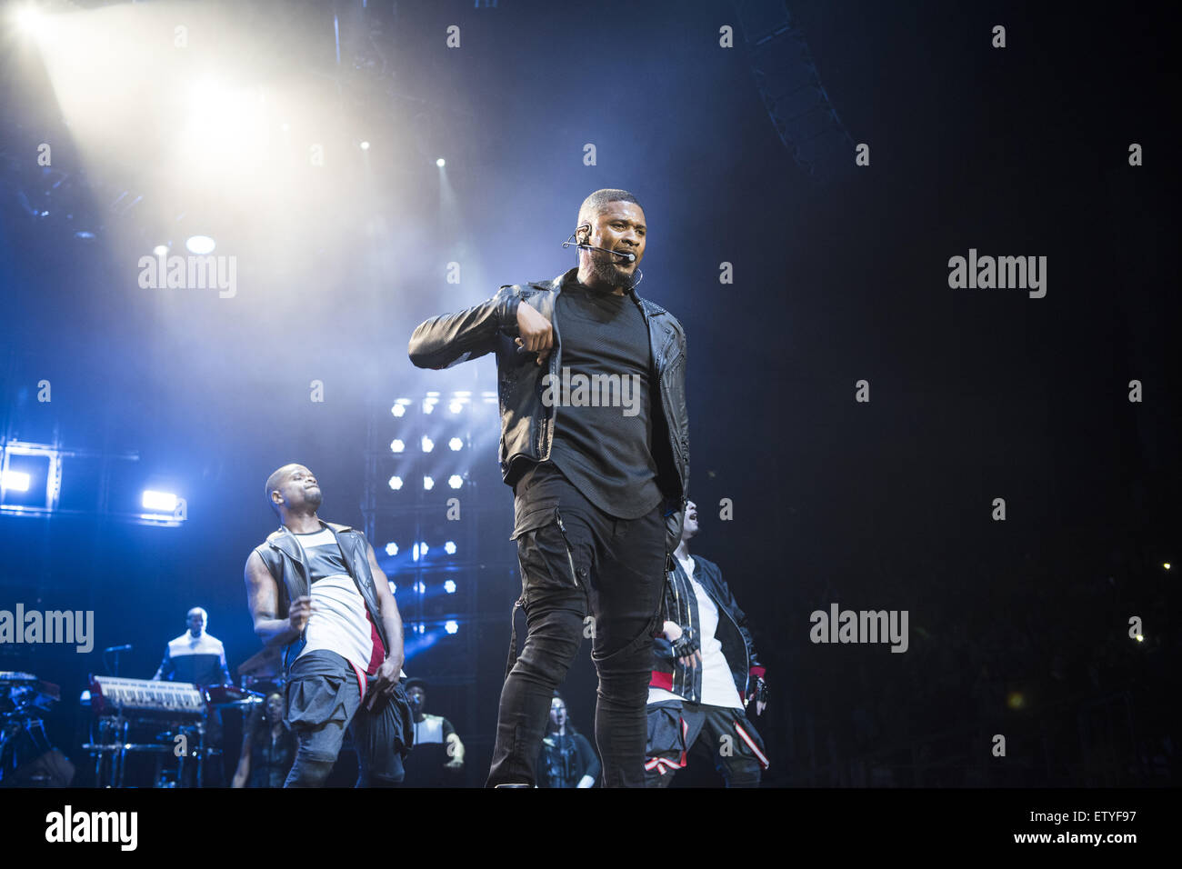 Usher performing live on stage his 'The UR Experience' tour at The O2 ...