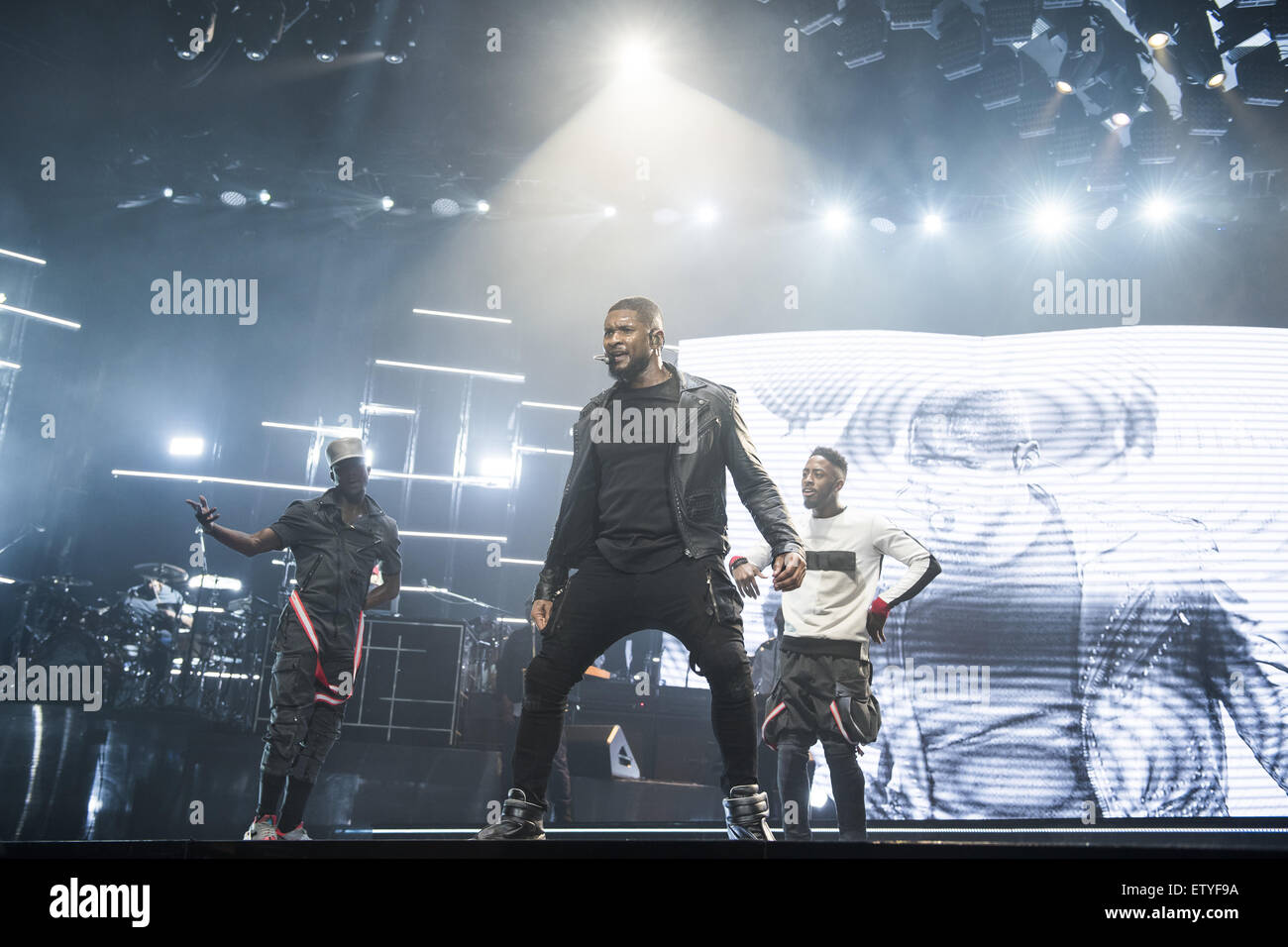 Usher performing live on stage his 'The UR Experience' tour at The O2 ...