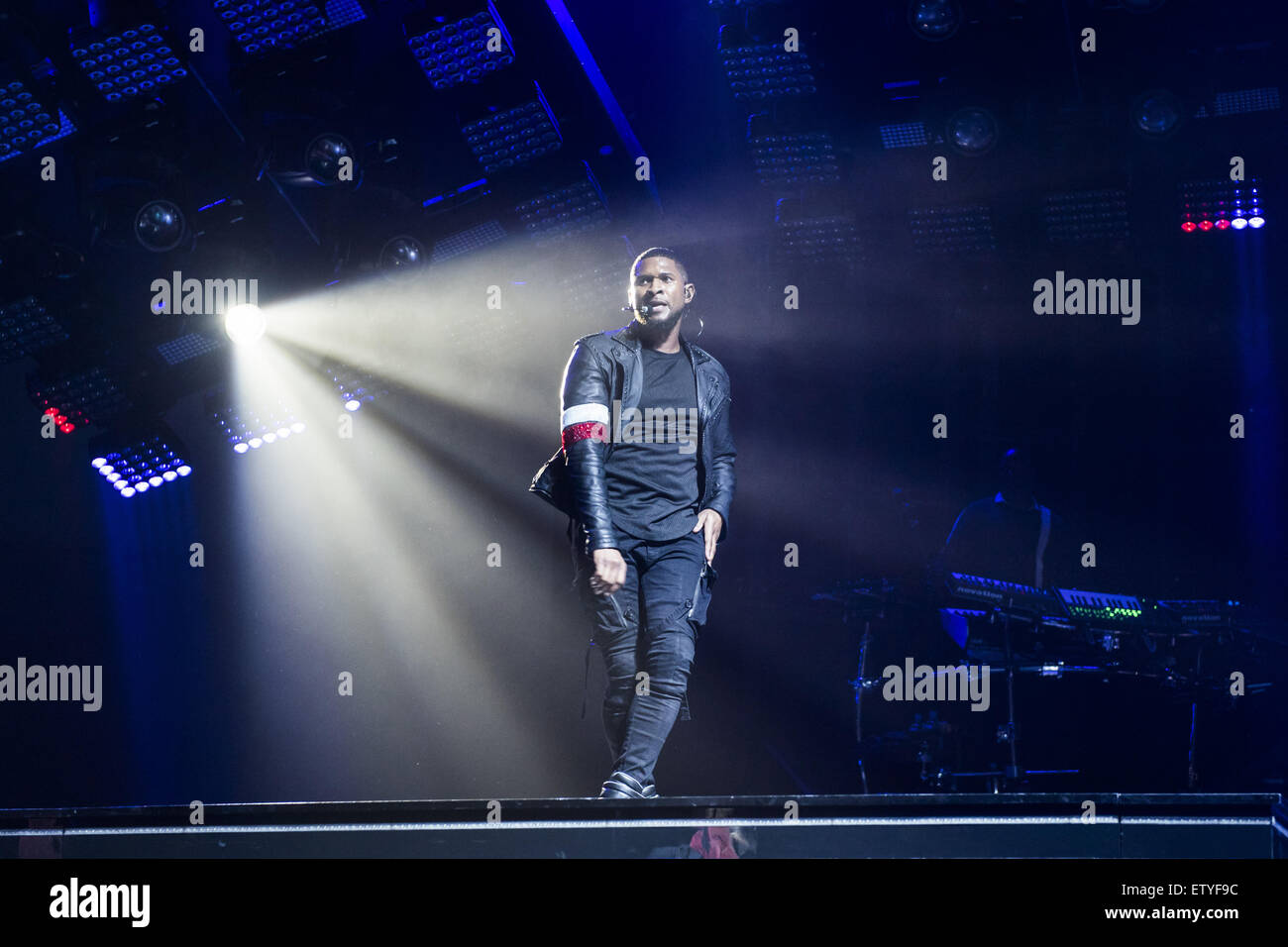 Usher performing live on stage his 'The UR Experience' tour at The O2 ...