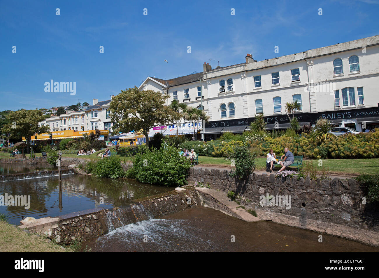 The river exe flows through Dawlish in Devon Stock Photo - Alamy