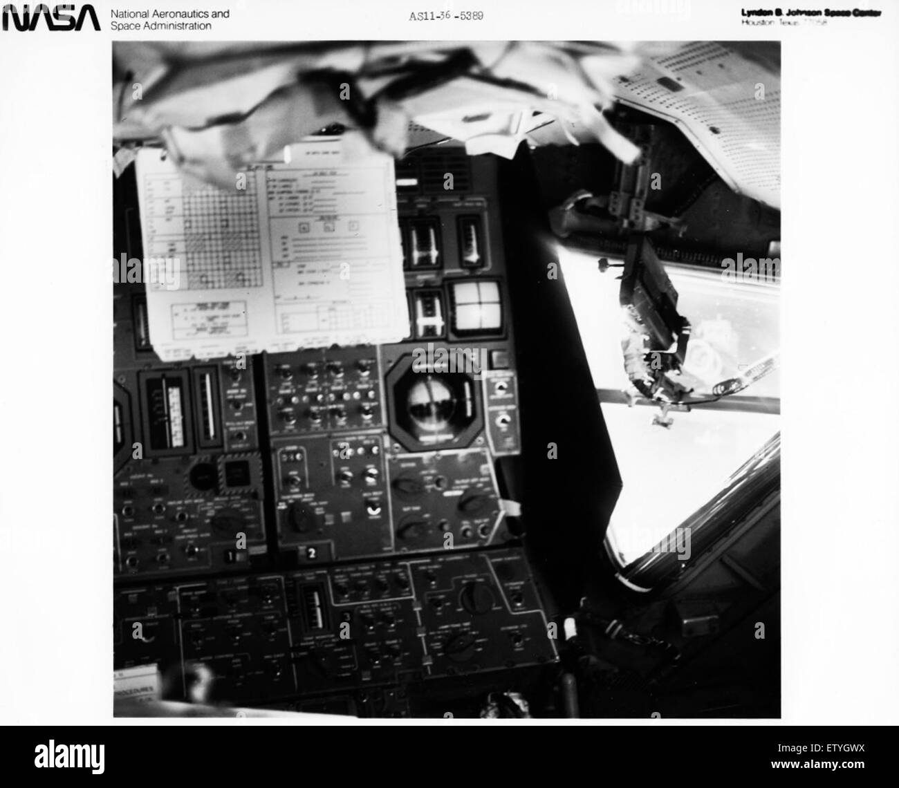 Apollo 11 LM interior 20Jul69 [NASA via RJF] Stock Photo - Alamy