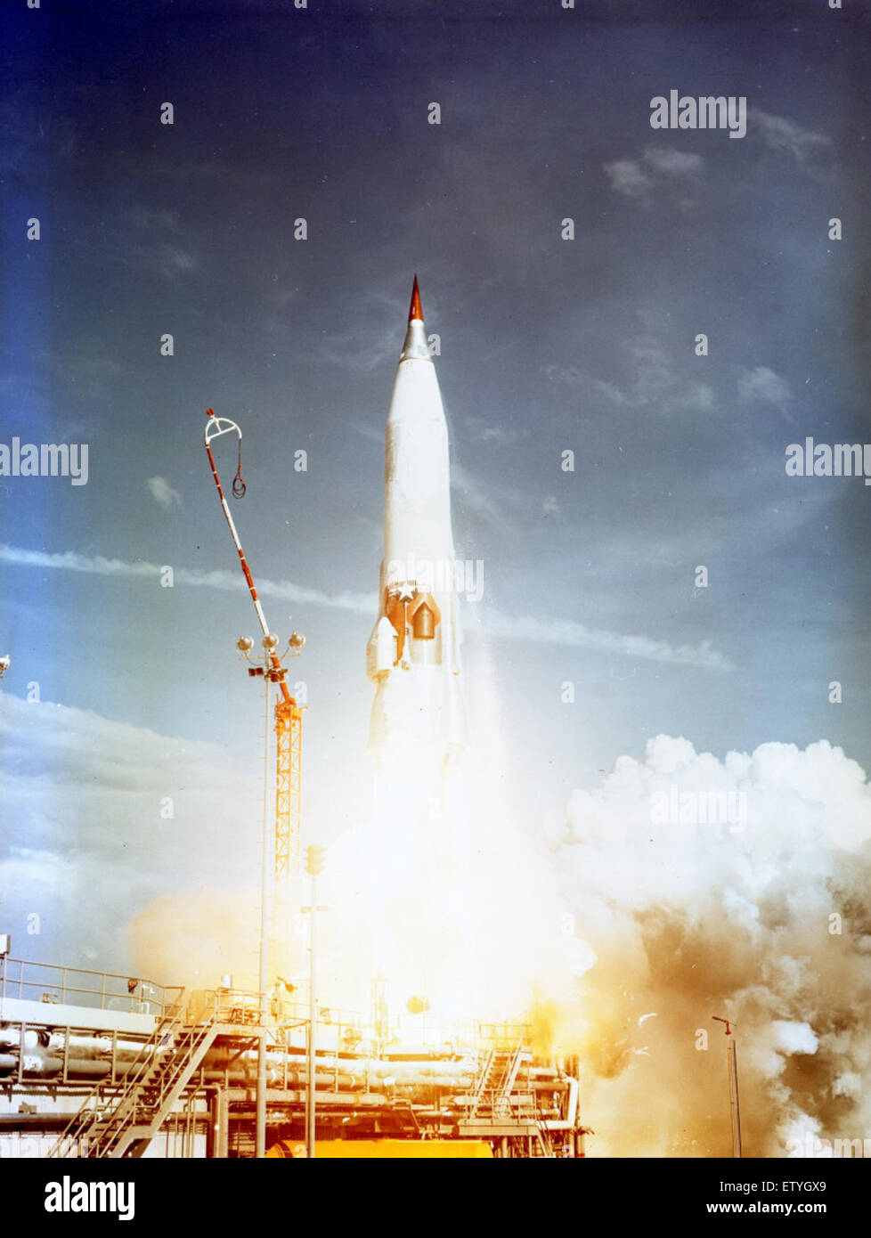 The Atlas missile, part of the early American intercontinental ...