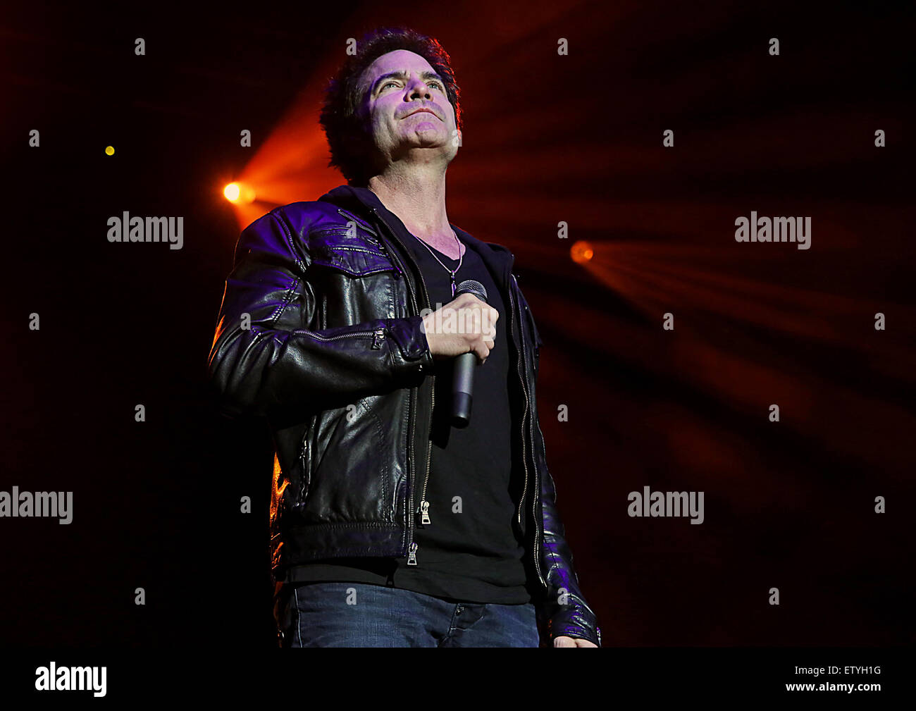 Train performing live on stage at Manchester Arena Featuring: Train ...