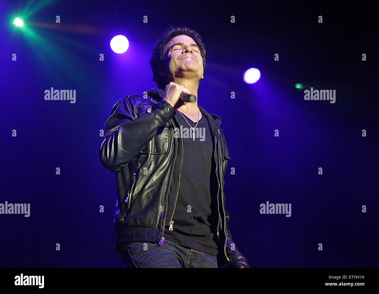 Train performing live on stage at Manchester Arena Featuring: Train ...