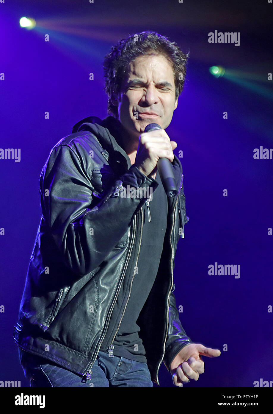 Train performing live on stage at Manchester Arena Featuring: Train ...