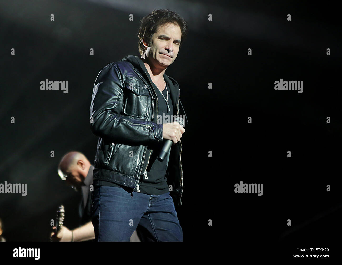Train performing live on stage at Manchester Arena Featuring: Train ...