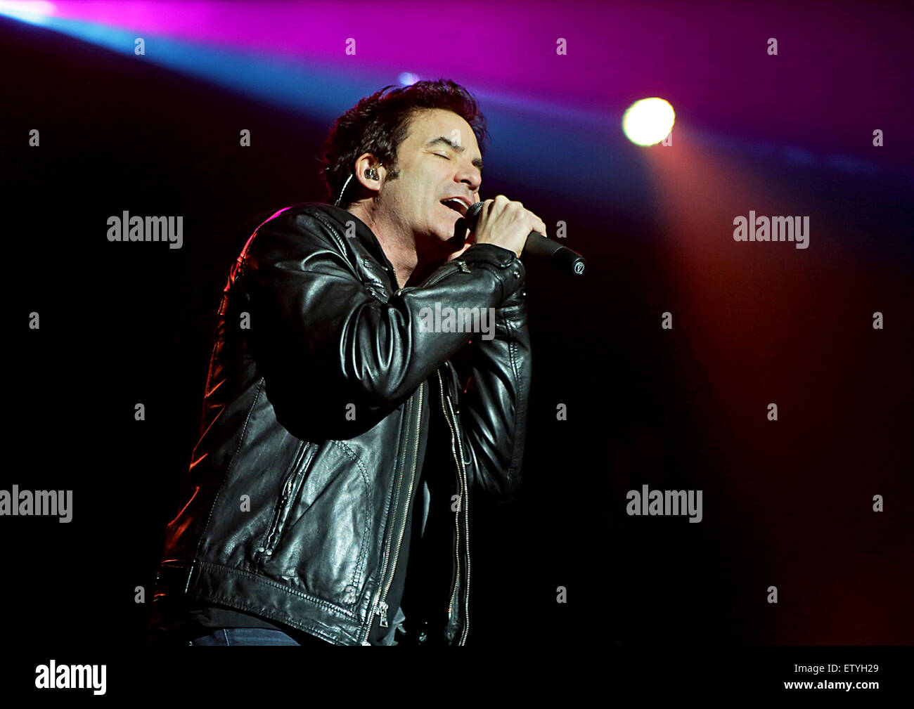 Train performing live on stage at Manchester Arena Featuring: Train ...