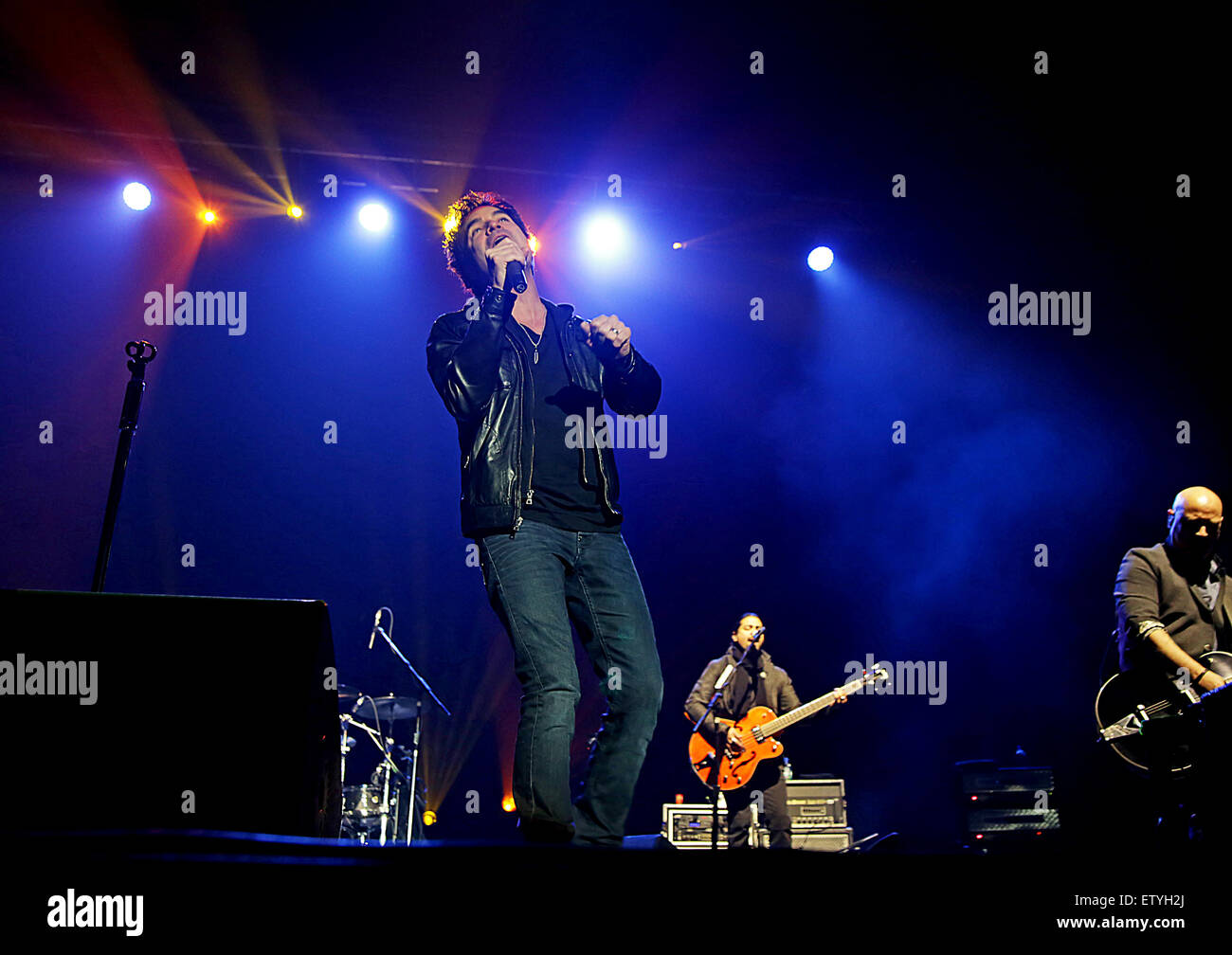 Train performing live on stage at Manchester Arena Featuring: Train ...