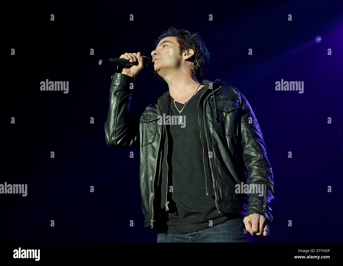 Train performing live on stage at Manchester Arena Featuring: Train ...