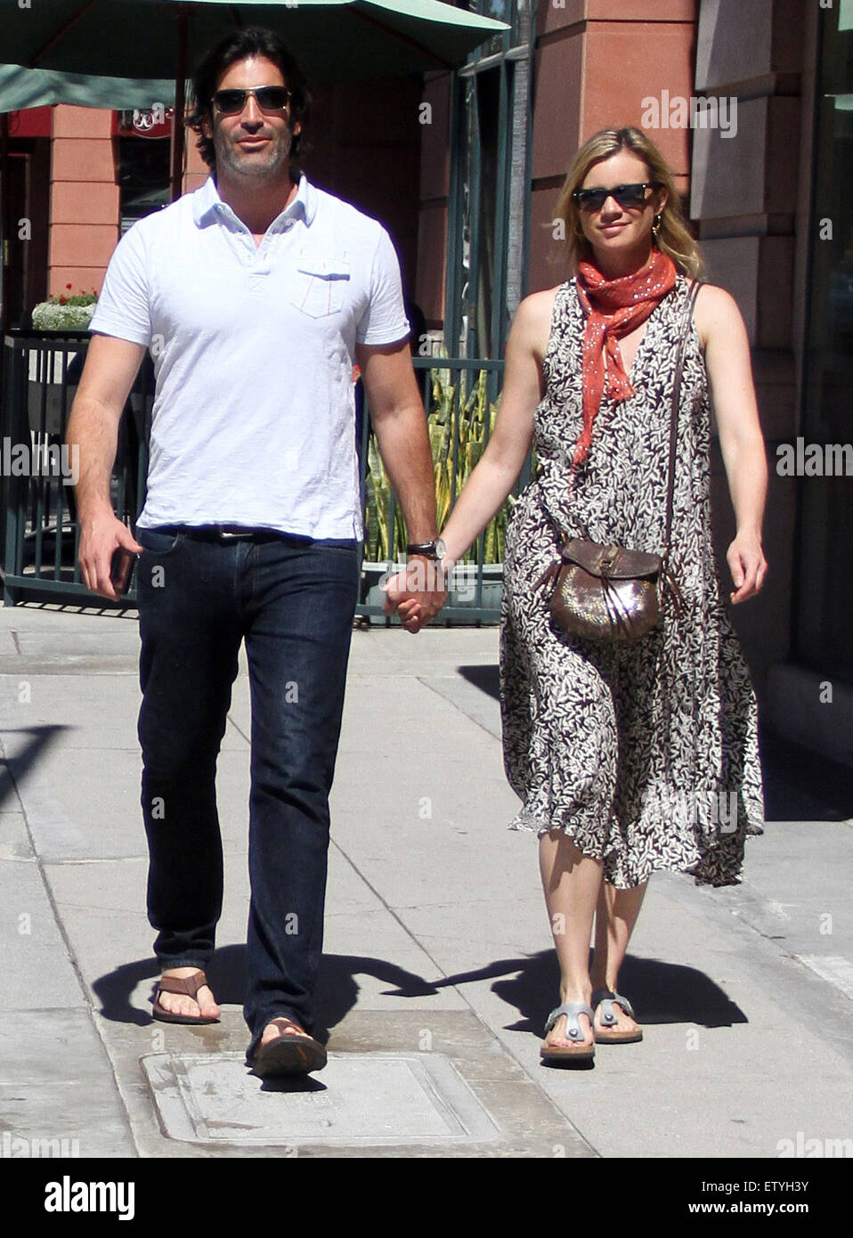 Amy Smart goes shopping in Beverly Hills holding hands with her husband ...