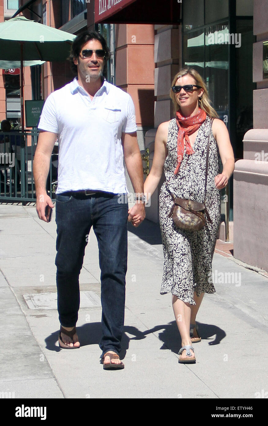 Amy Smart goes shopping in Beverly Hills holding hands with her husband ...