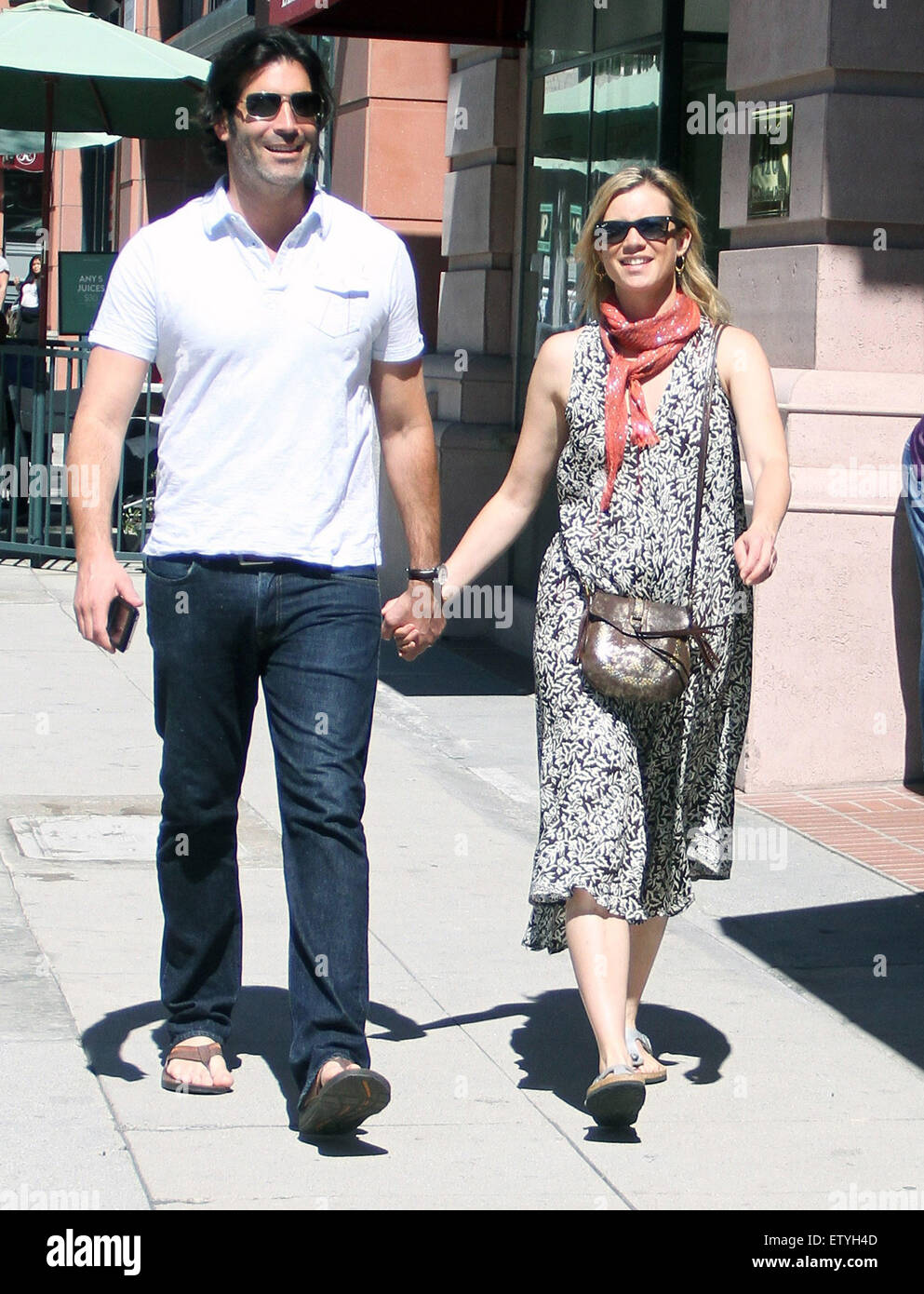 Amy Smart goes shopping in Beverly Hills holding hands with her husband ...