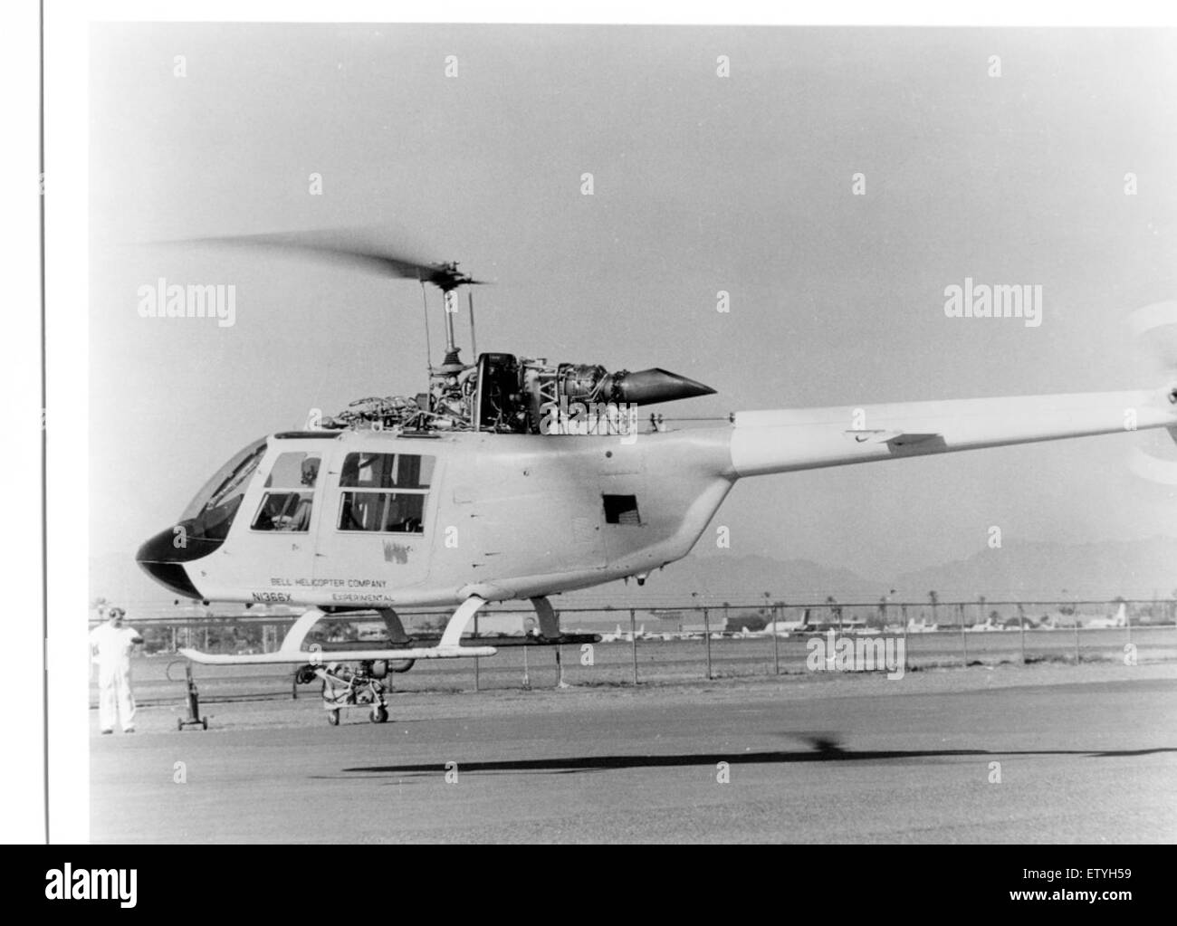 The Bell Jet Ranger helicopter is tested with the Garrett TSE 231 turbo ...