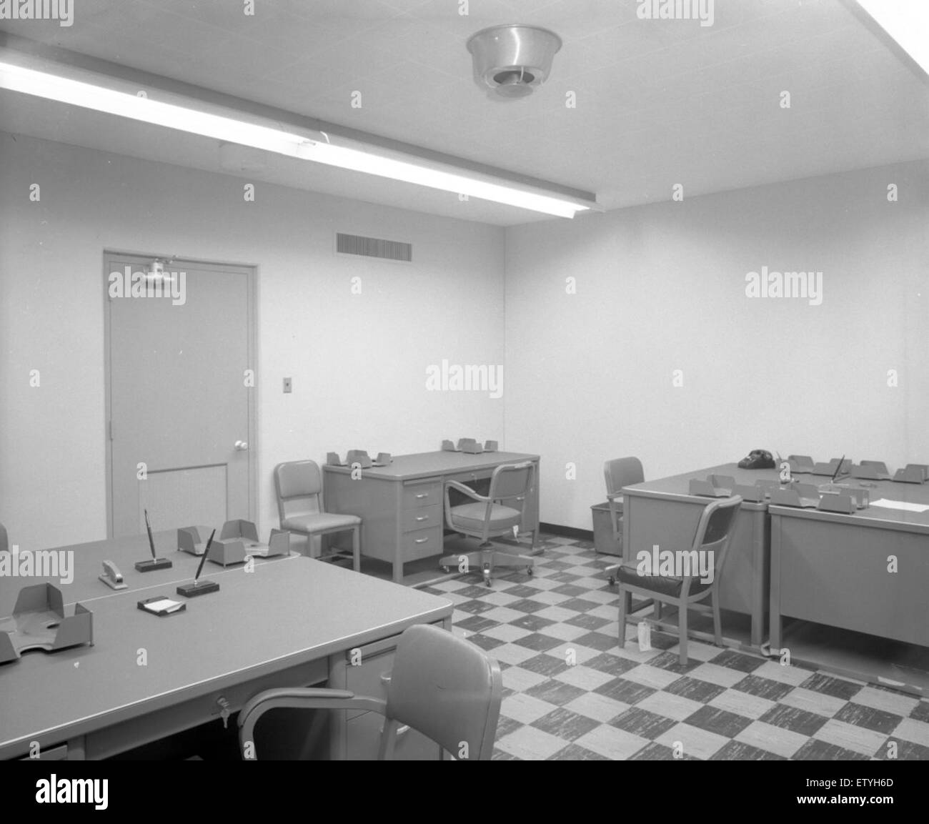 This image shows the Communications Room located in the basement of a ...