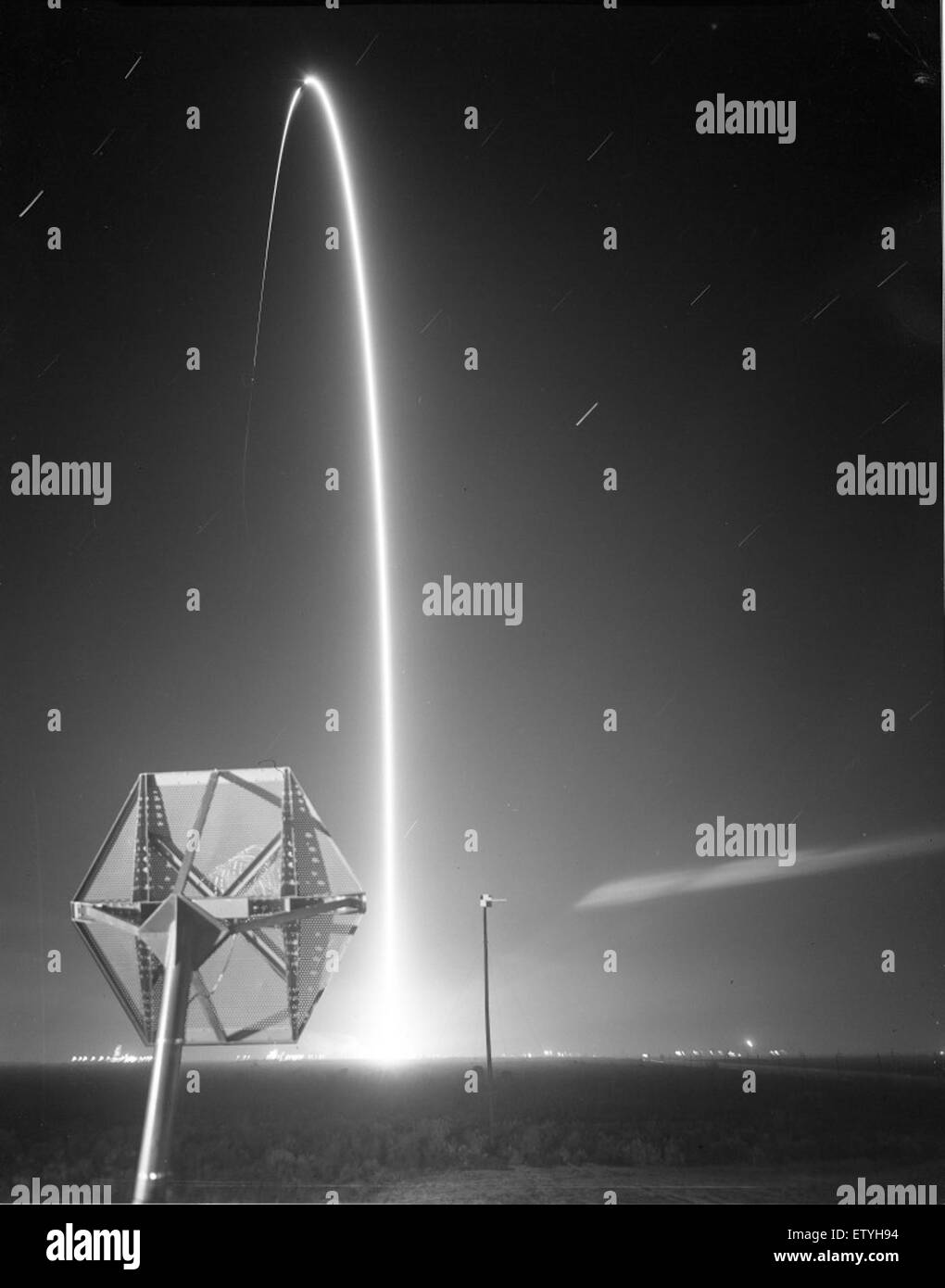 The Atlas 11B missile launch involved the firing of the Atlas booster ...