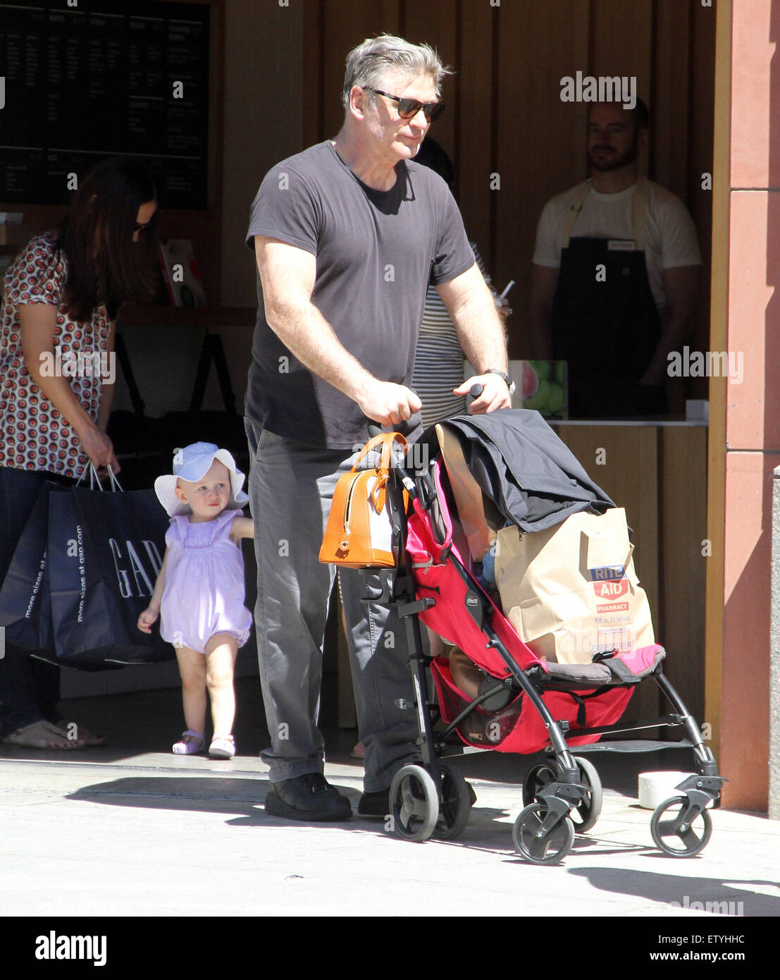 Alec Baldwin takes his family shopping in Beverly Hills Featuring: Alec ...