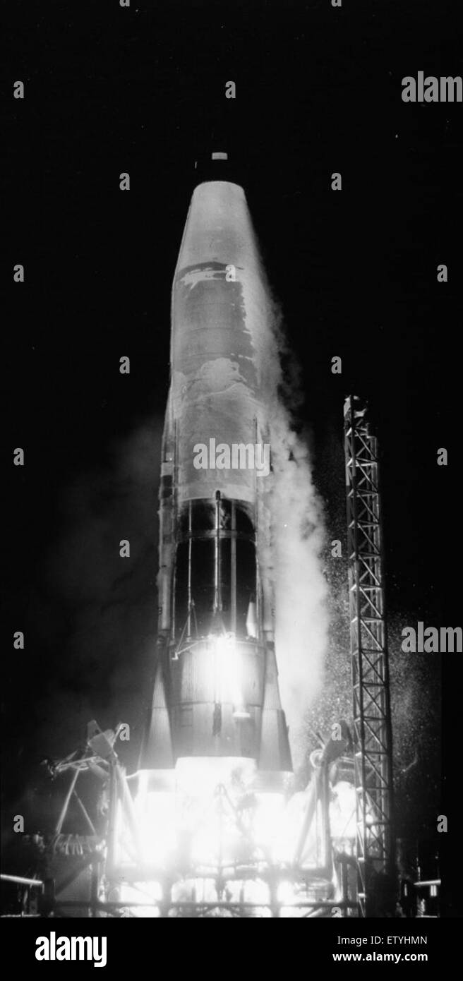 The Atlas 12B rocket launch, detailed for its flight 12B mission at ...