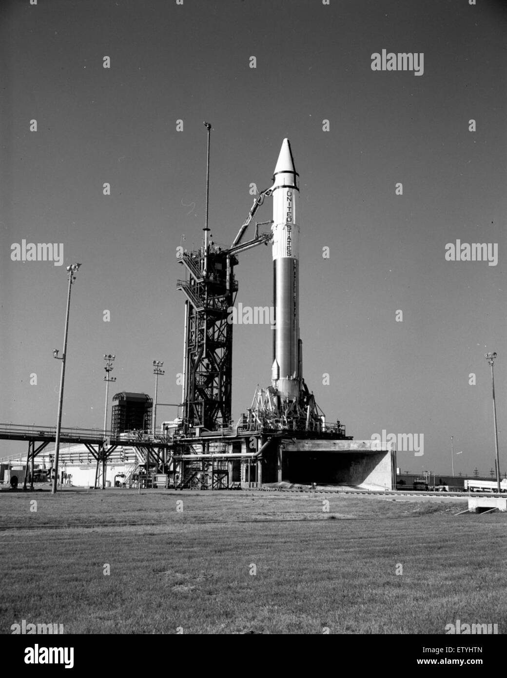 Nasa conducted space launch Black and White Stock Photos & Images - Alamy