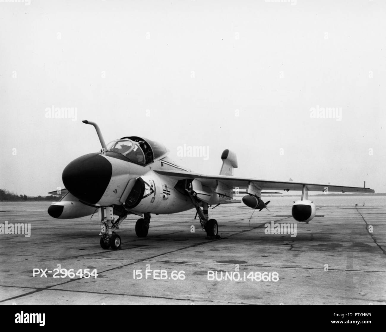 This image captures a Grumman EA-6A aircraft, registration number ...