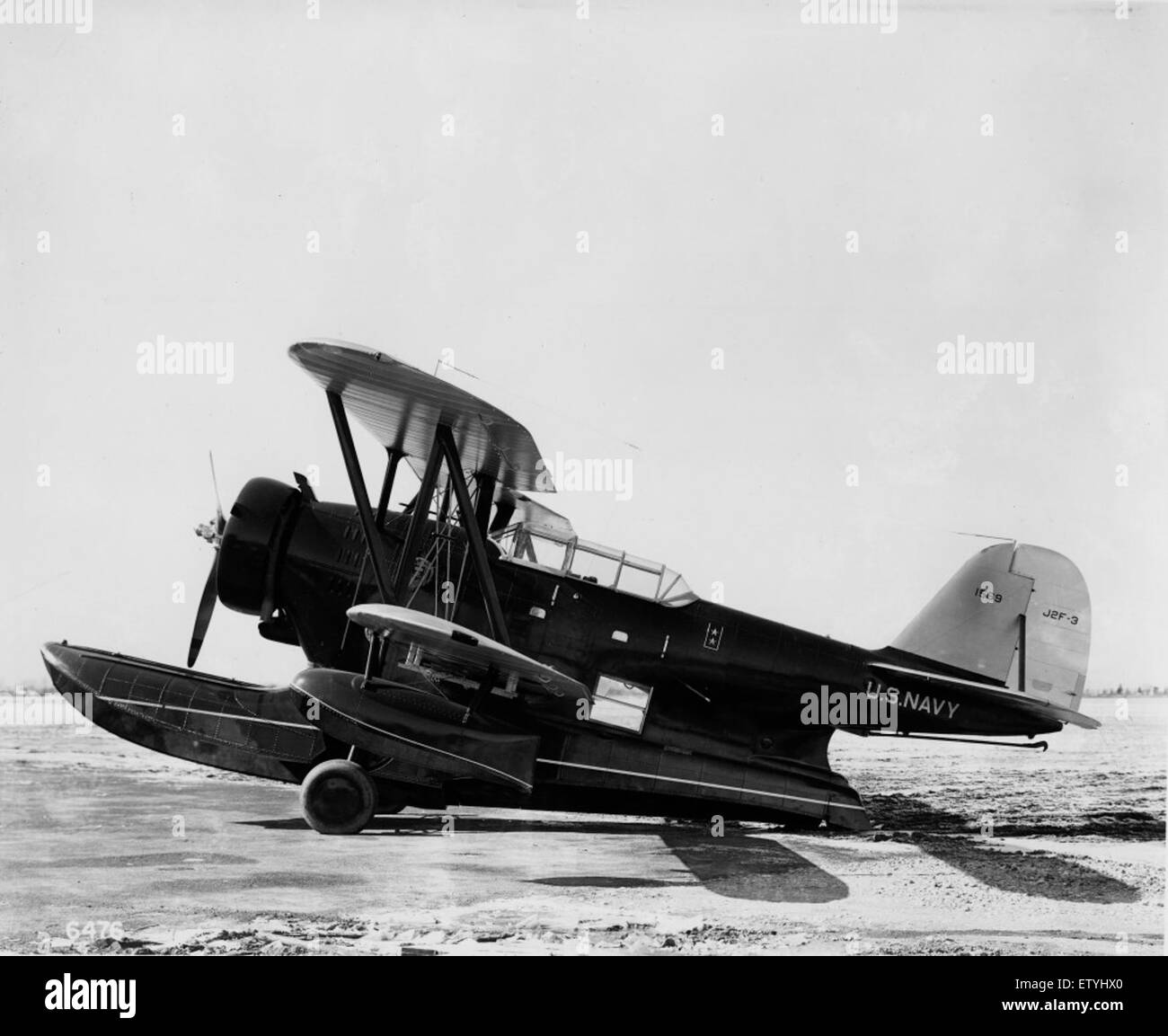 The Grumman J2F-3, manufactured as part of the U.S. Navy's amphibious ...