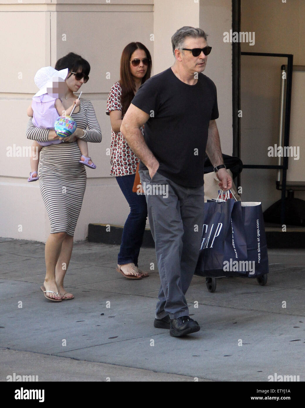 Alec Baldwin takes his family shopping in Beverly Hills Featuring: Alec ...