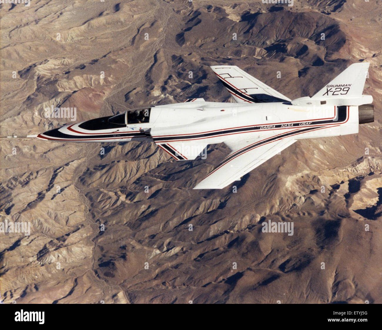 The Grumman X-29A, aircraft number 82-0003, is a unique experimental ...