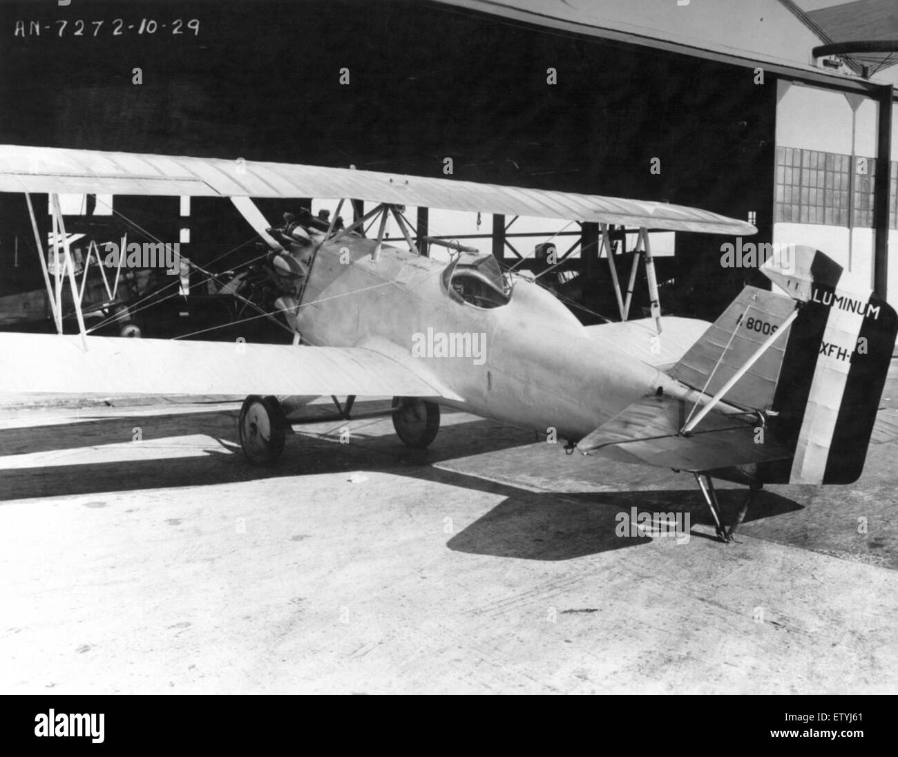 A historical photograph of the Hall-Aluminum Aircraft Corporation XFH-1 ...