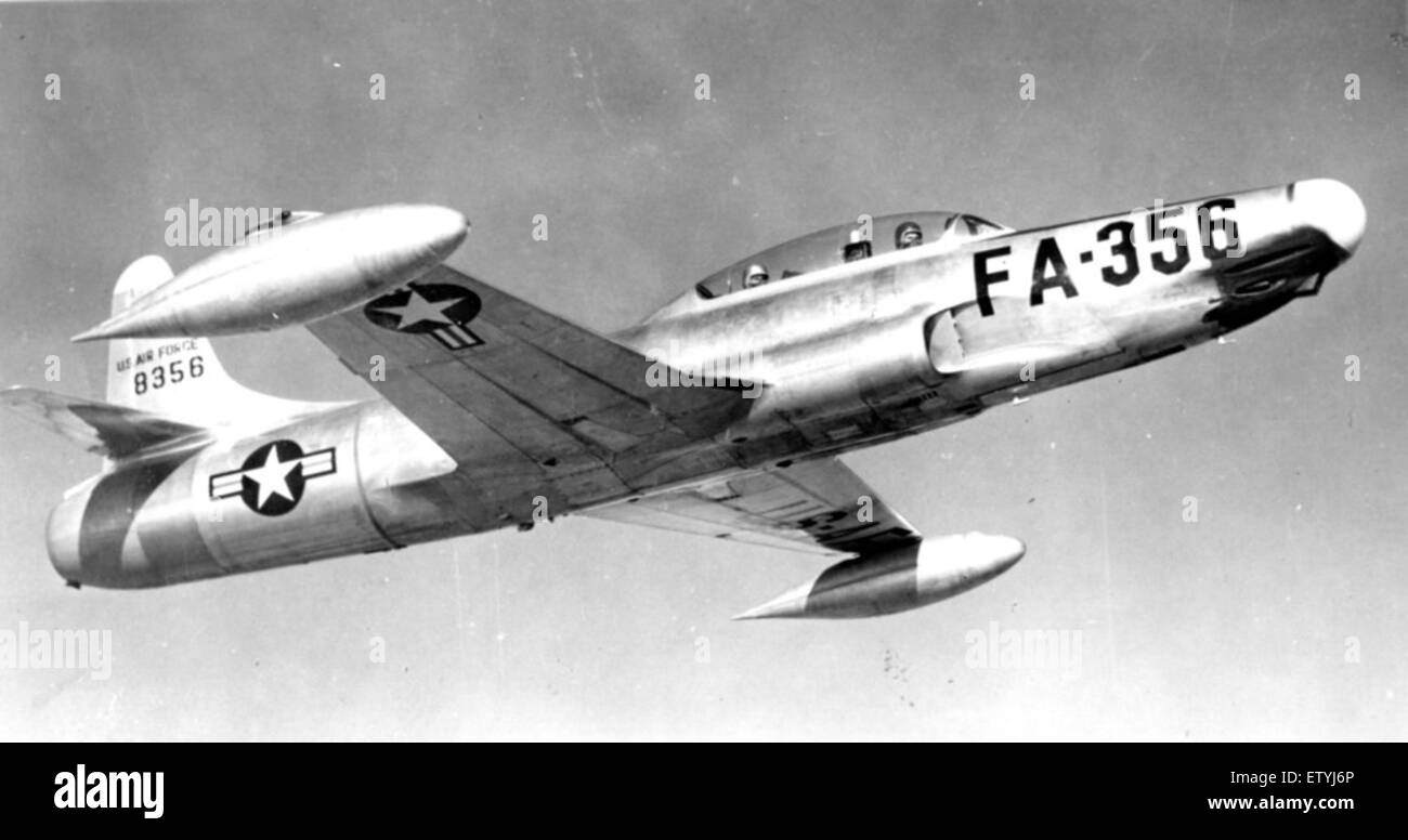 A Lockheed F-94 Starfire, an American interceptor jet aircraft from the ...