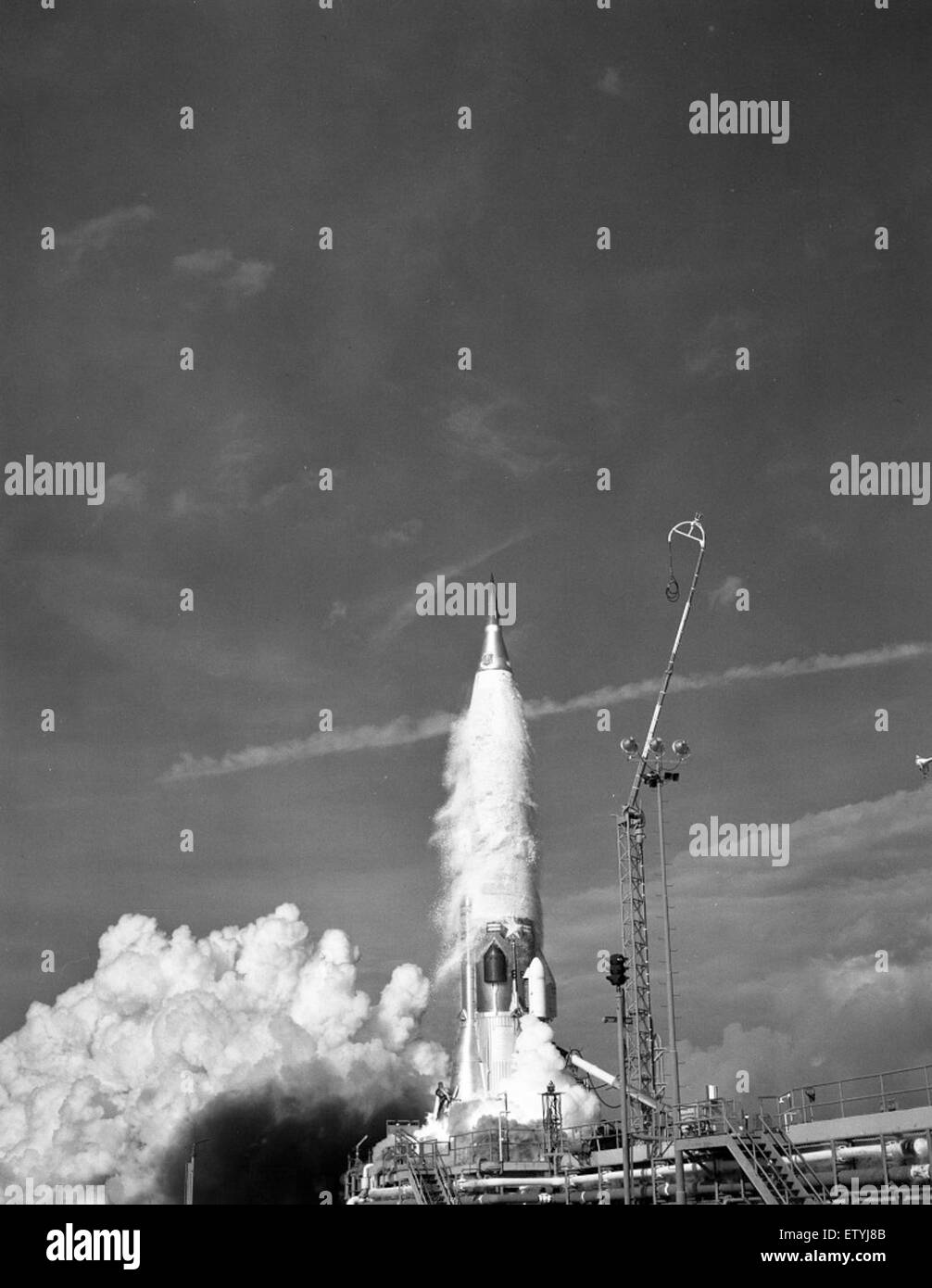 The Atlas 134F rocket was launched as part of the U.S. space program ...
