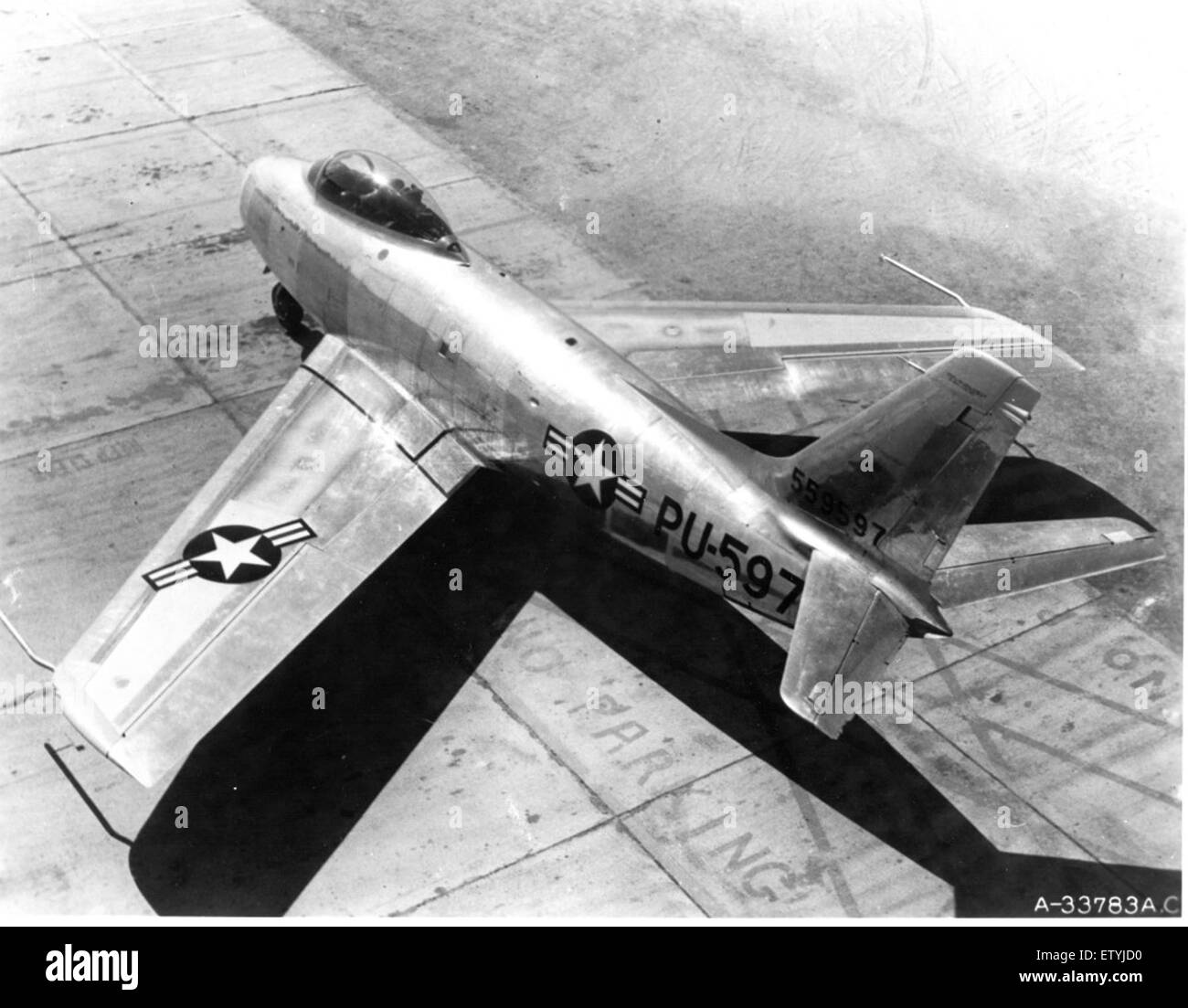 The *North American XF-86* was a prototype jet fighter developed for ...