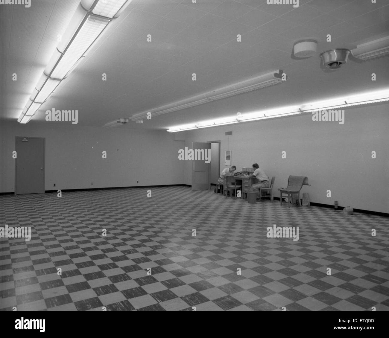 This photograph depicts an operations room taken in 1959, with a view ...