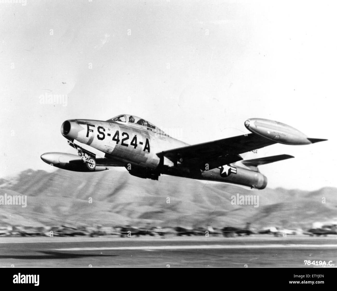 The Republic F-84E-15-RE Thunderjet, tail number 49-2424, was an ...