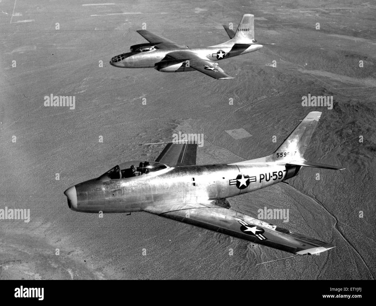 The XB-45 and XF-86 represent early advancements in military aviation ...
