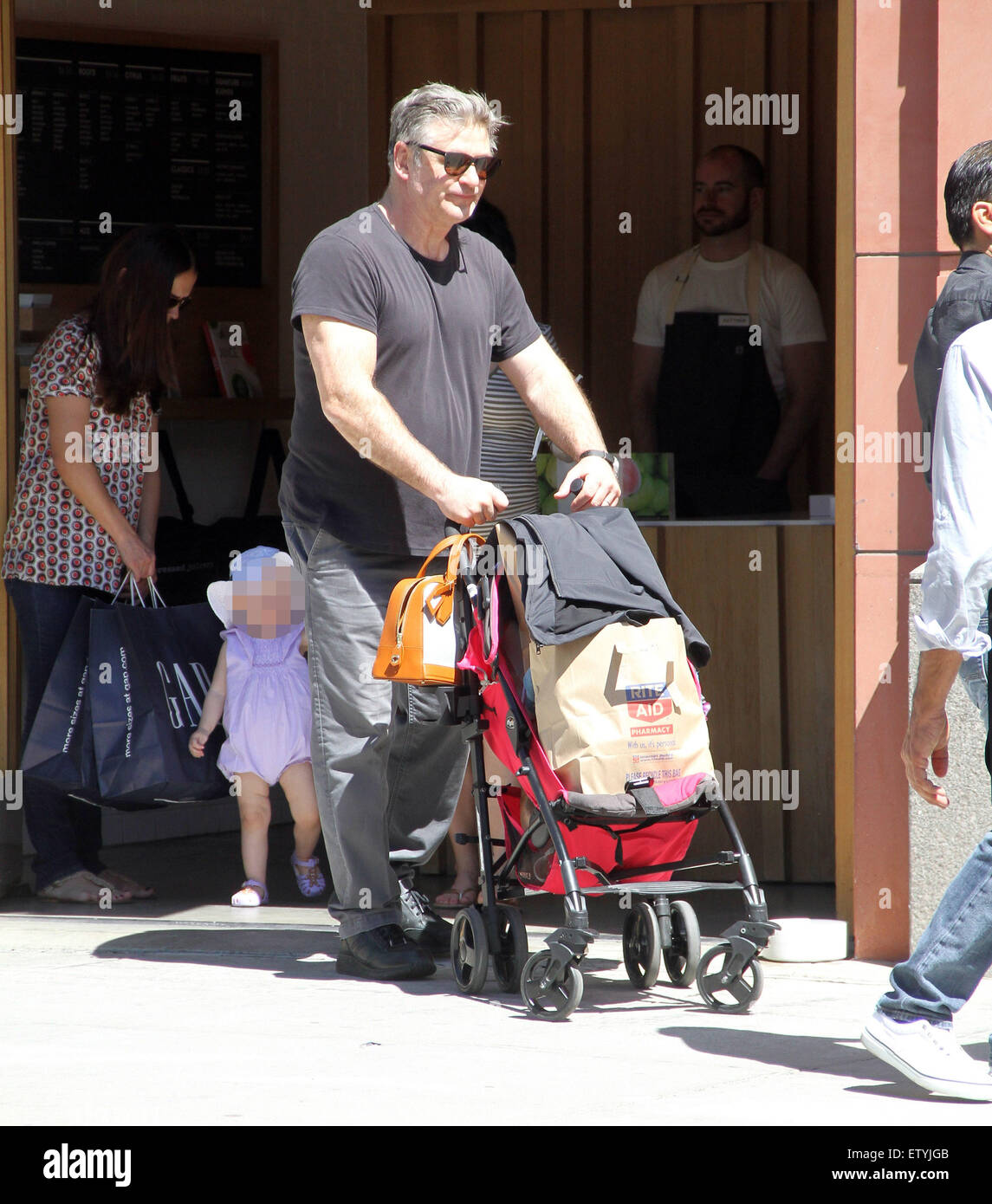 Alec Baldwin takes his family shopping in Beverly Hills Featuring: Alec ...