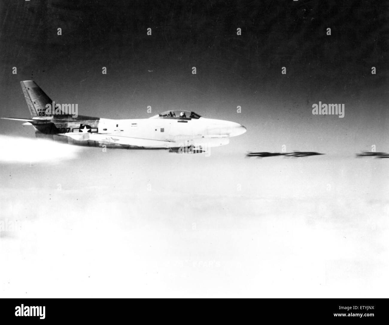 The YF-86D Sabre, a fighter jet developed by North American Aviation ...