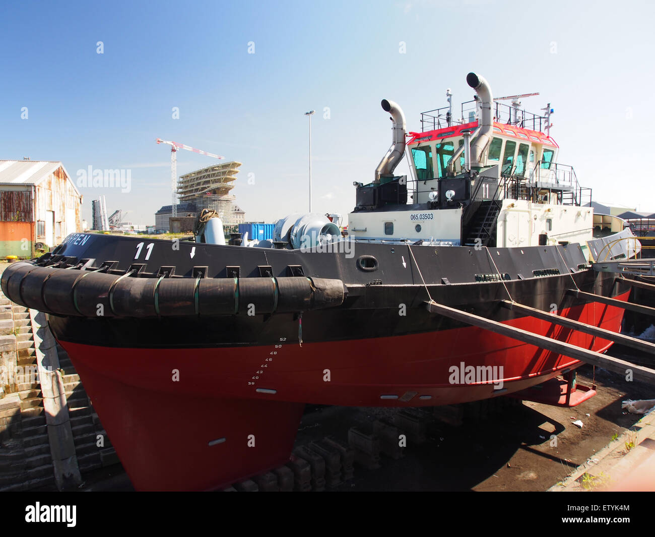 This image features the Voith Schneider Propeller system installed at ...